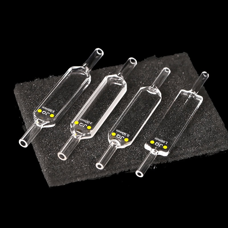 Quartz Flow Through Cuvette, 2mm Pathlength, 700 uL, 4 Windows, FCT454 ...