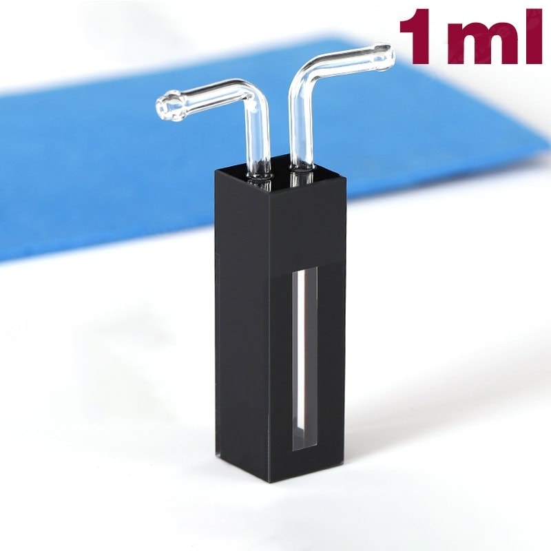 Quartz Flow Through Cuvette, 10mm Pathlength, 1 mL, Z Dim: 15 mm ...